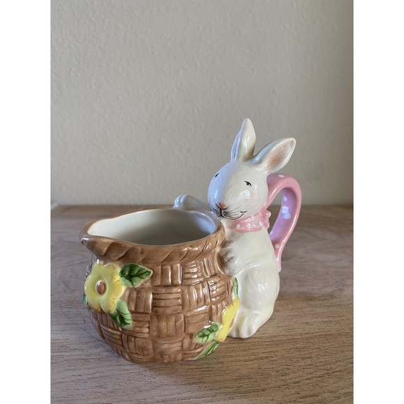 Susan Winget | Accents | Susan Winget Bunny Basket Weave Creamer ...